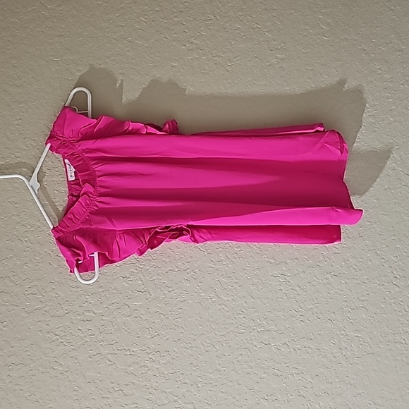 Blu Pepper | Tops | Nwt Blu Pepper Hot Pink Ruffle Sleeve Tank Top ...